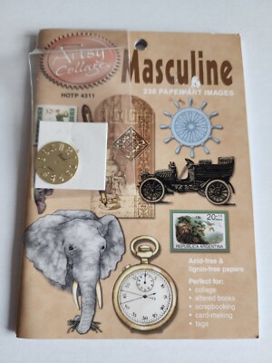 Masculine Artsy Collage Paper Art Images Journal Scrapbook Retired #25 ...