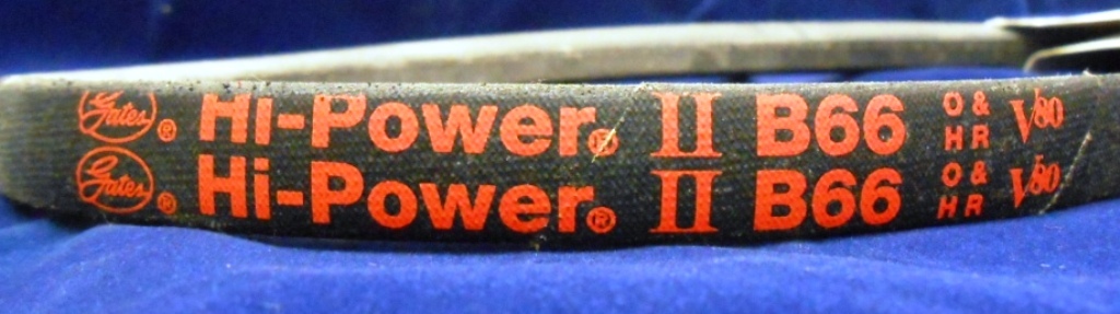 GATES HI POWER V-BELT, B66, O&HR, V80, 69" CIRC. | eBay