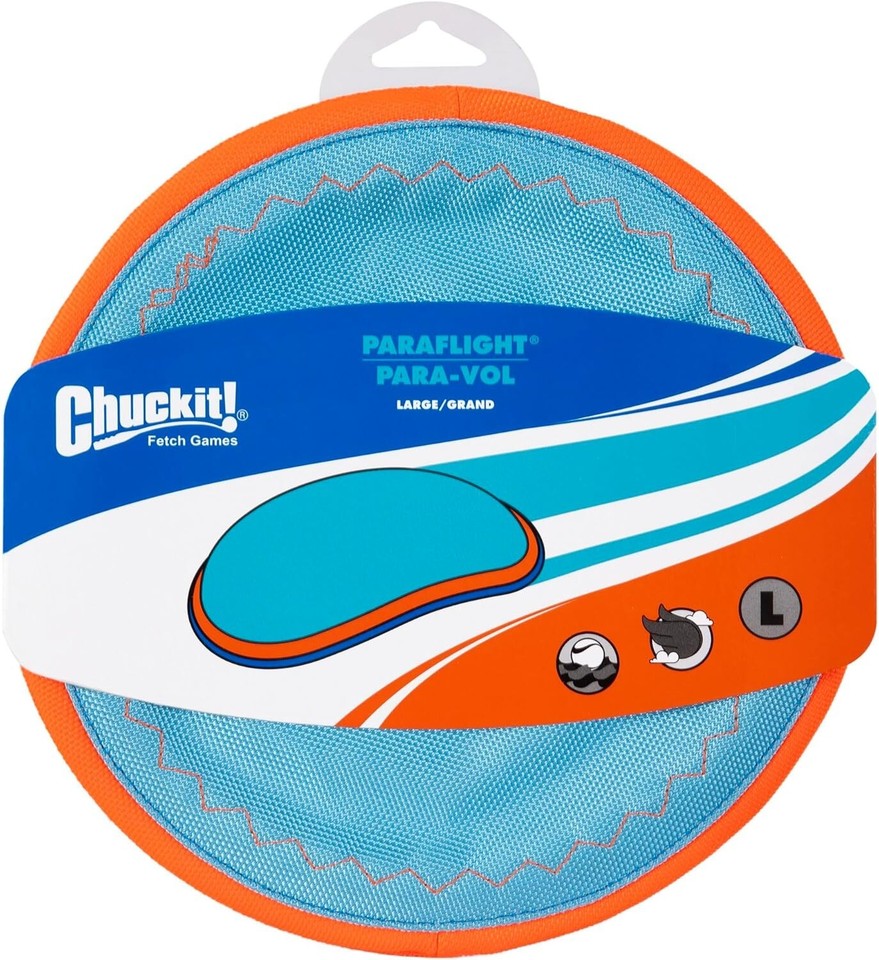 Chuckit! Paraflight Flying Disc Dog Toy - Water Floating Flyer ...