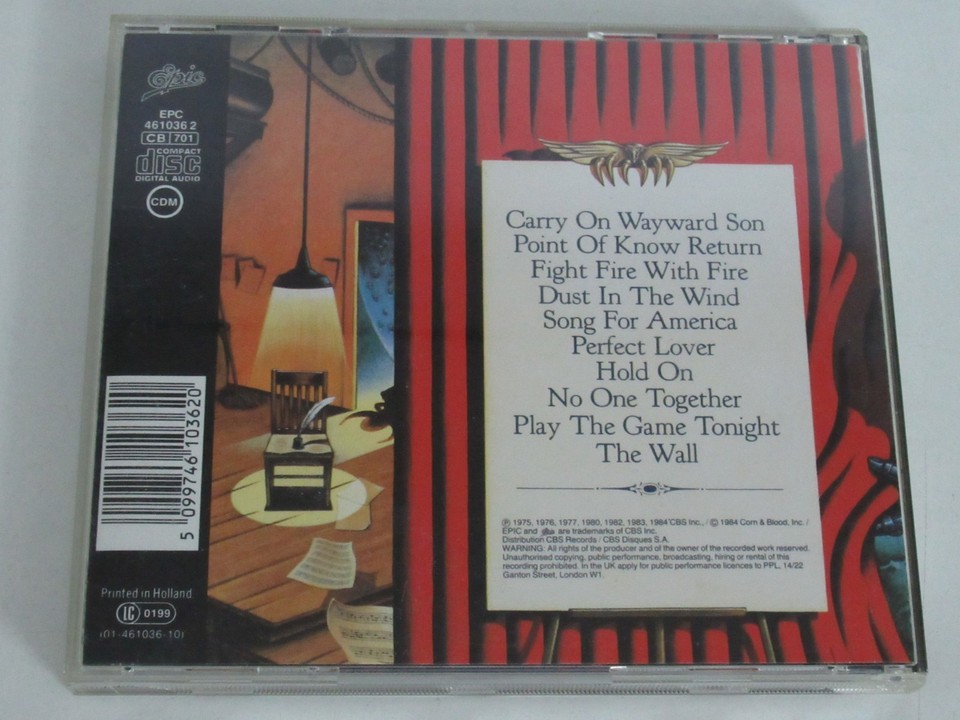 Kansas / The Best Of Kansas ( Epic Epc 461036 2) CD Album De | eBay