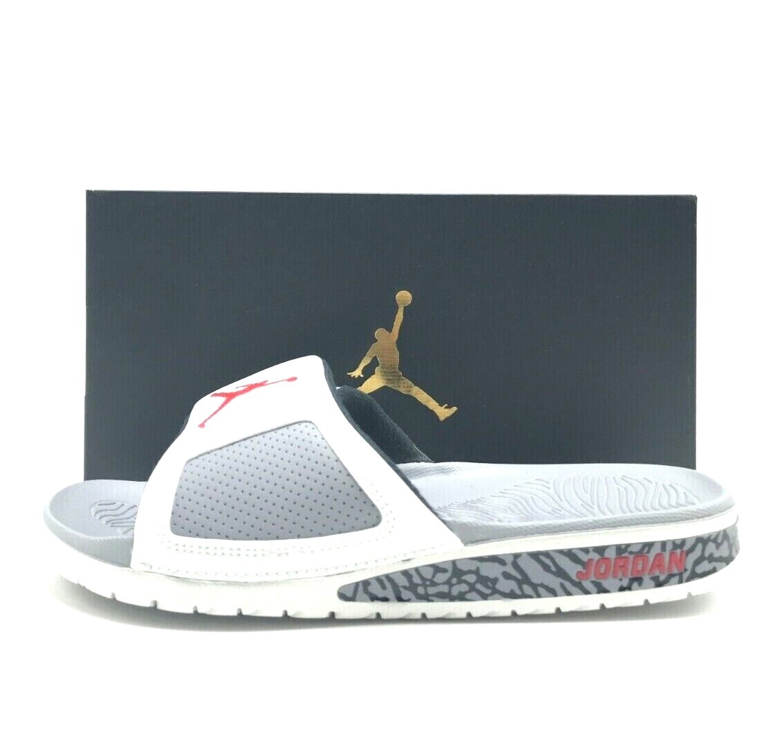 *NEW* Men NIKE Air Jordan Hydro III Retro Slides Whtie/Cement Grey ...