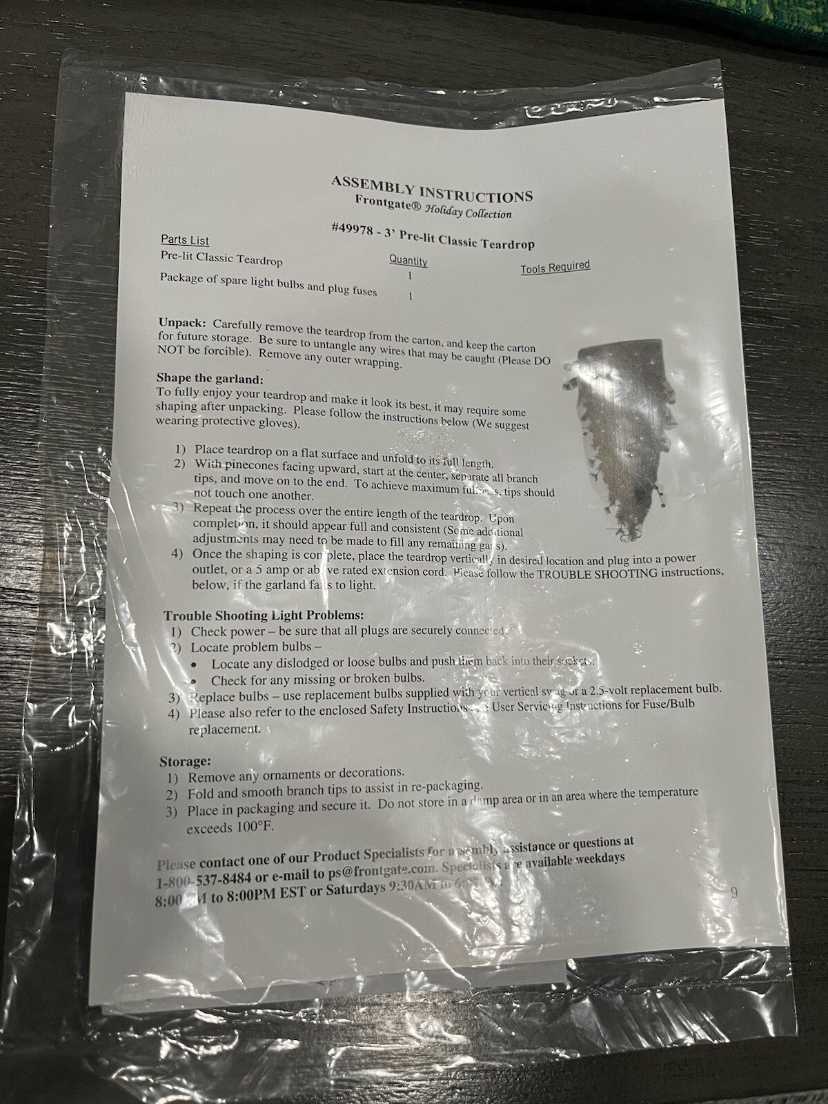New Frontgate Holiday Collection Christmas Pre-Lit Classic Teardrop ...