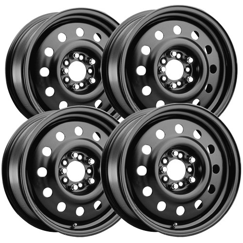 (Set of 4) Pacer 83B FWD Mod 15x6 4x100/4x4.5" +35mm Black Wheels Rims ...