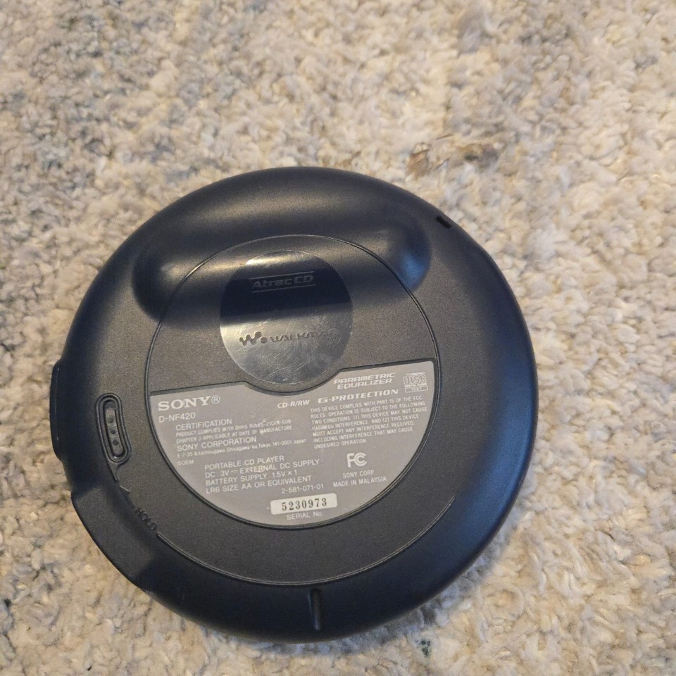 Sony CD Walkman PSYC D-NF420 Atrac3Plus MP3 AM FM TV Weather Radio ...
