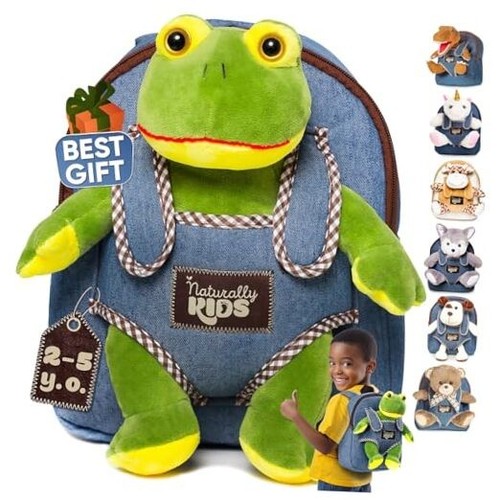 Frog Backpack, Frog Toys for Kids 3-5, Toddler Stuffed 18 Frog Age 2-6 ...