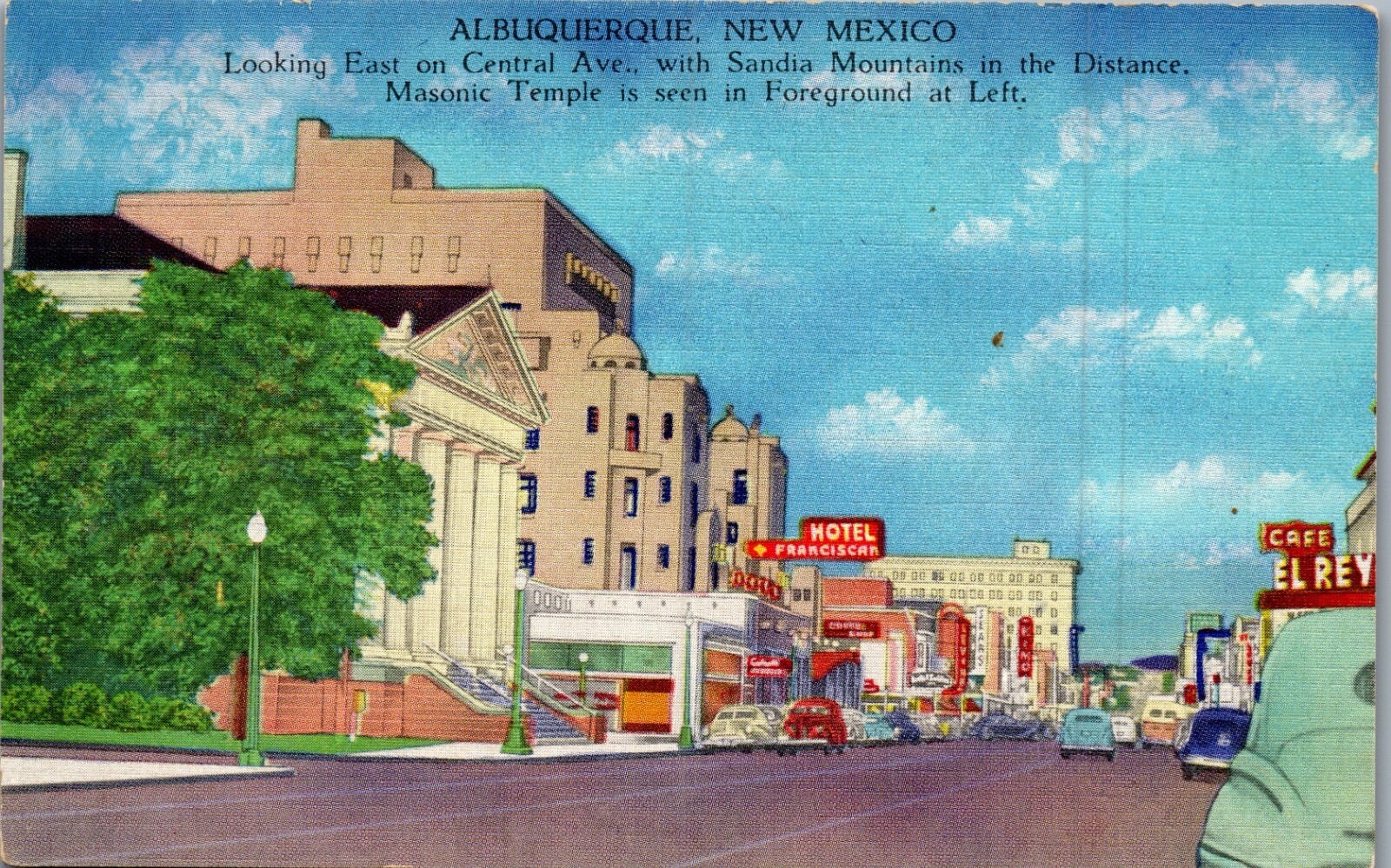 Central Avenue, Albuquerque, New Mexico Postcard (1940s) | eBay