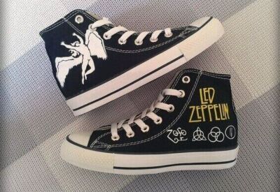 Converse All Star LED Zeppelin Angel Shoes Unisex Adult Made A Mano | eBay