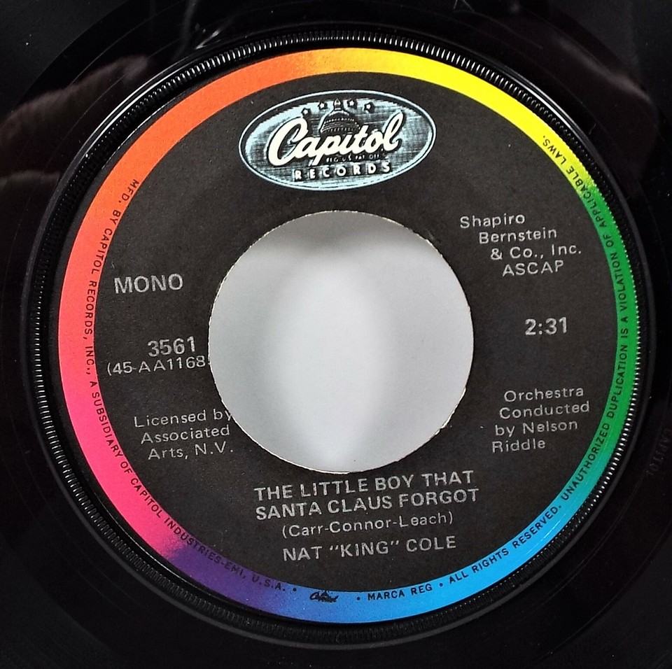 Nat King Cole Xmas The Christmas Song / The Little Boy That Santa Claus ...