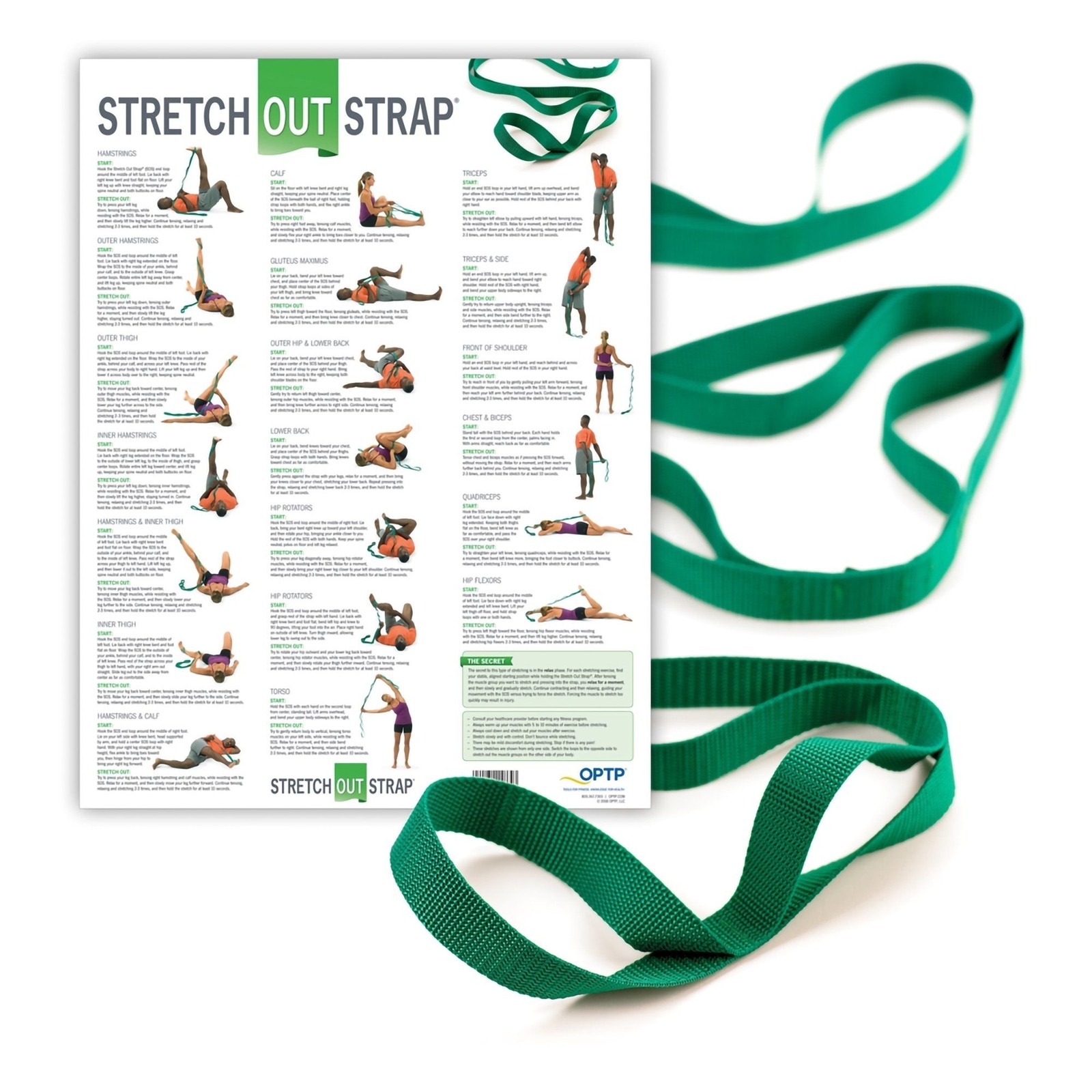 Stretch Assist Strap With Poster Stretch-Out 6 Foot Length Green (EA/1 ...