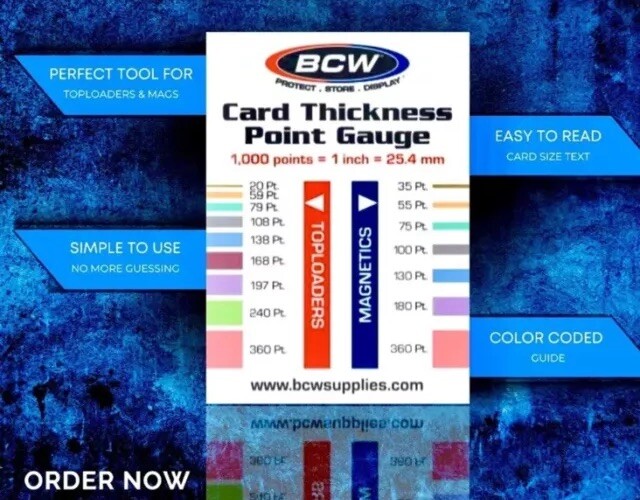 Trading Card Thickness Point Gauge Topload + Magnetic Case Sizing ...