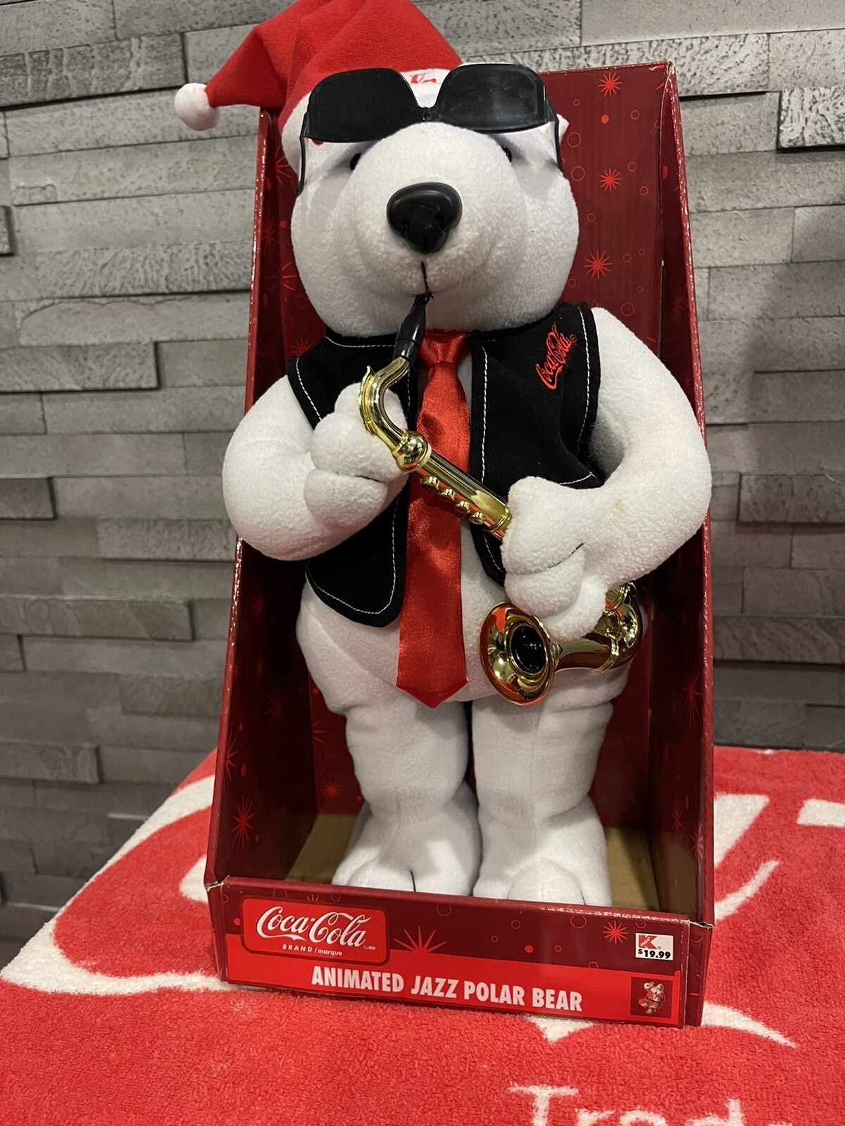 Coca Cola Animated JAZZ Polar Bear Playing Sax-Mervyn’s | eBay