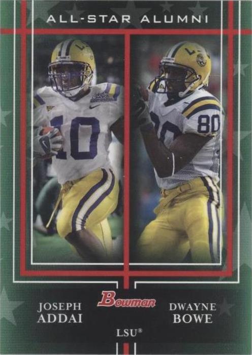 2009 Bowman Draft Picks - All-Star Alumni Combos Dwayne Bowe, Joseph ...