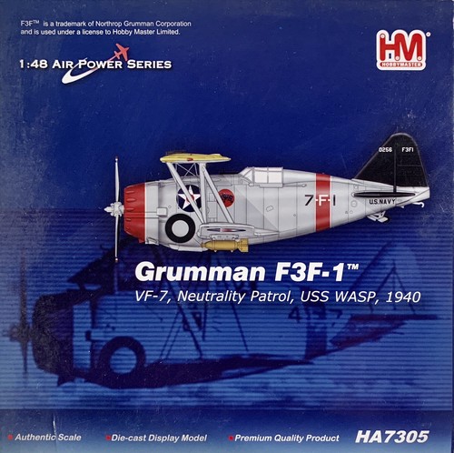 Hobby Master 1/48 HA7305 Grumman F3F-1 USN VF-7 Neutrality Patrol, USS ...