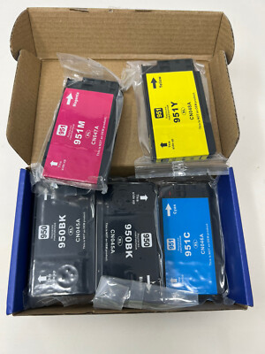 5 pk Premium 950 XL 951XL Ink Combo for HP Officejet Pro 8610 8625 8660 ...