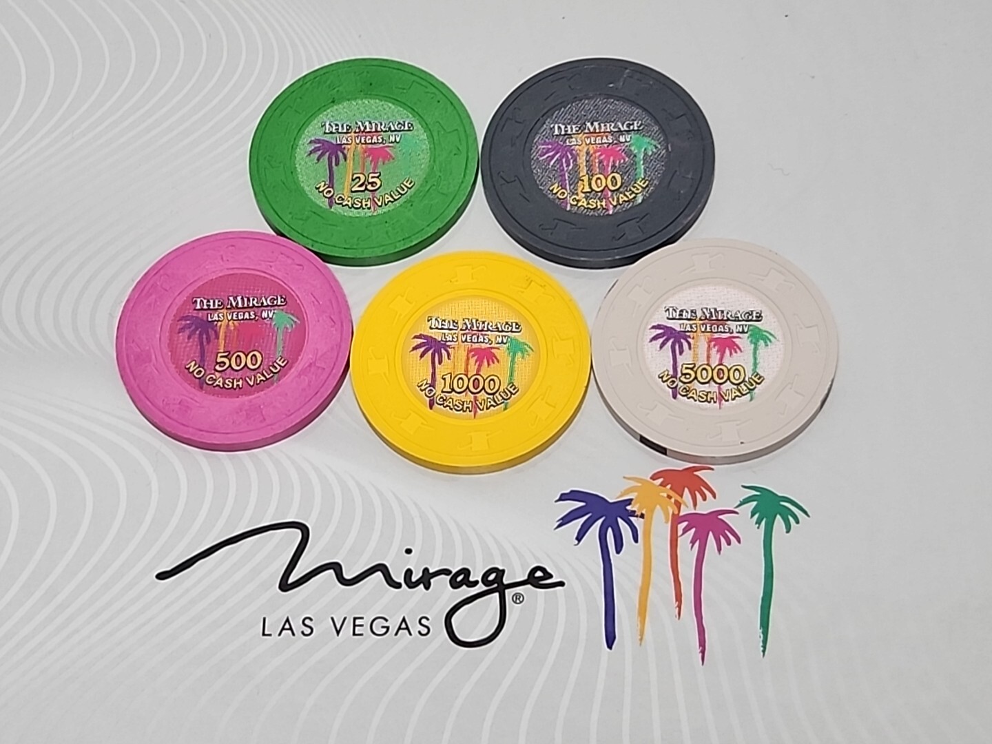 Mirage Las Vegas Casino Lot Of 5 Tournament chips No Cash Value | eBay