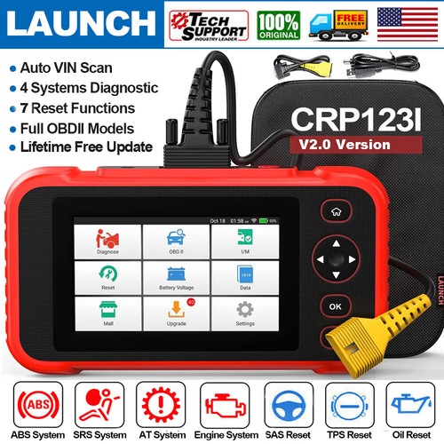 Check Engine ABS SRS OBD2 Scanner Car Code Reader Auto Diagnostic Tool ...