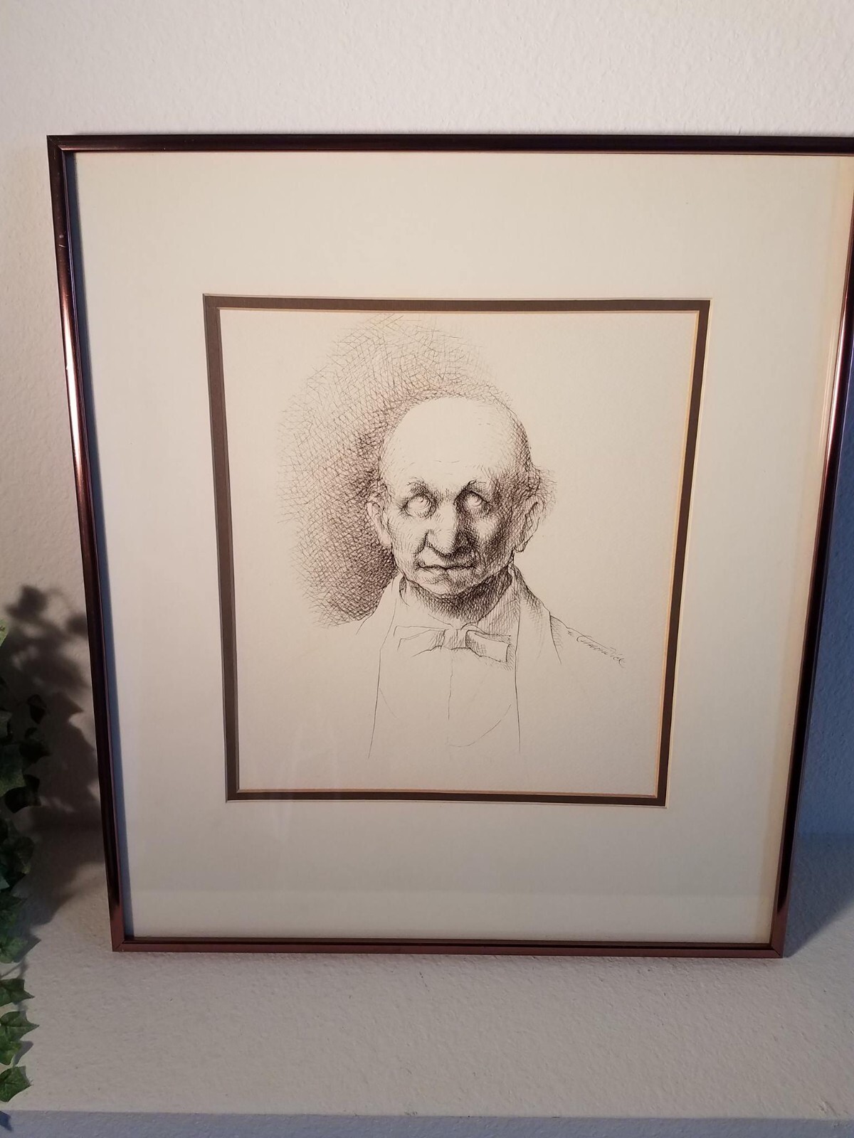 Pen & Ink Drawing by Wilbur A. Chadwick (believed to be of Walter ...