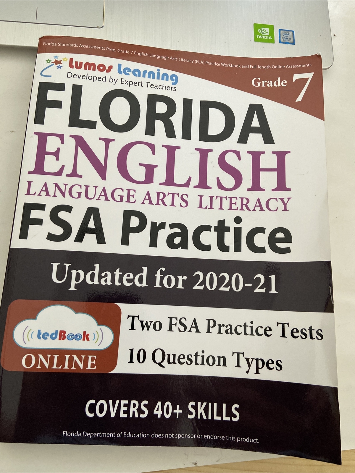 FSA Test Prep: Grade 7 English Language Arts Literacy (ELA) Practice ...