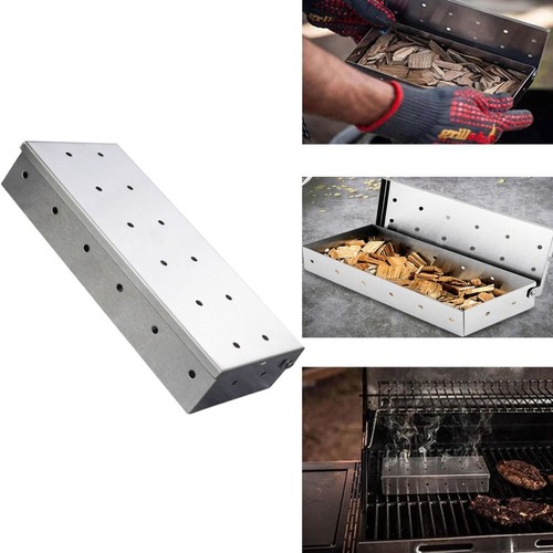Barbecue Stainless Steel Smoker Box For Gas Grill or Charcoal Grill ...