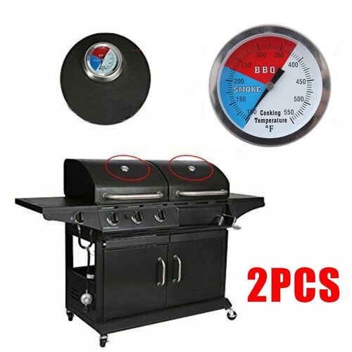 Reliable Performance Stainless Steel Thermometer for BBQ Smoker Grill 2 ...