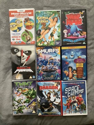 Bundle Of 9 DVD’s, Includes TMNT, Aladdin, Kung Fu Panda & Smurfs | eBay UK
