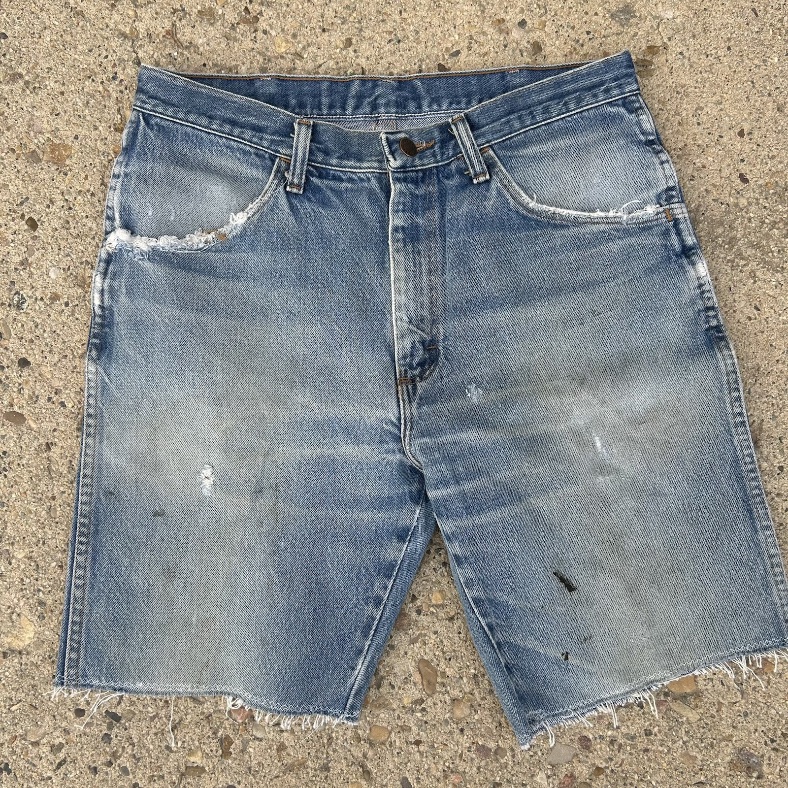 Vintage Rstler Jorts Paint Splatter Wallet Fade - Gem