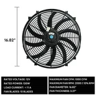16" Universal Electric Radiator Slim Fan Push Pull Cooling 12V 80W ...