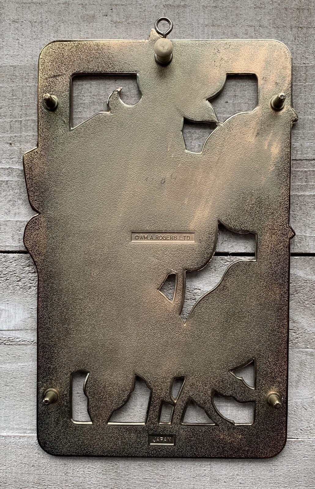 Vintage Pot Holder / Warmer Trivet by WM.A. ROGERS LTD. - Gold Rose ...