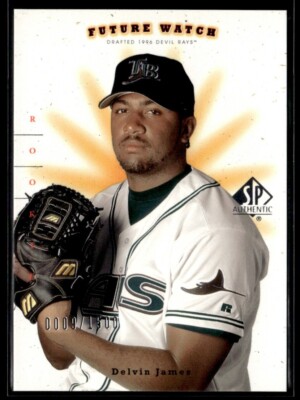 2001 SP Authentic Delvin James Rookie 0009/1500 Tampa Bay Devil Rays ...