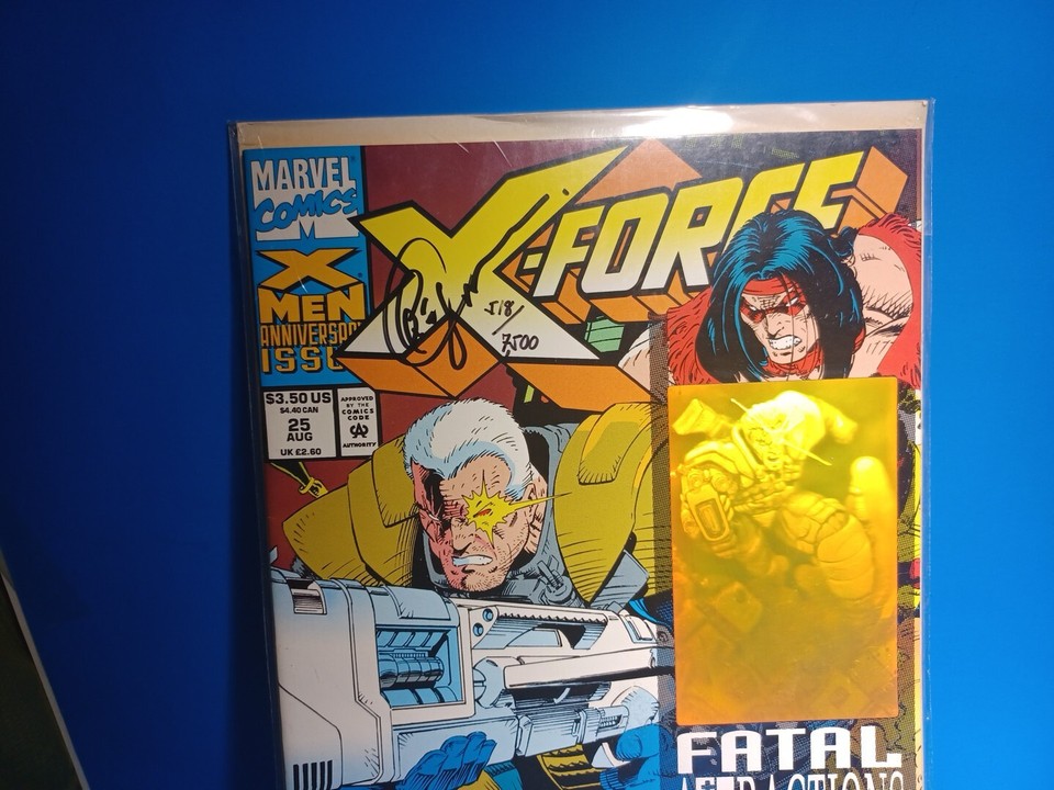 X-Force #25 - Cable Hologram Cover - Signed by Greg Capullo - DF #518 (M19 ) | eBay