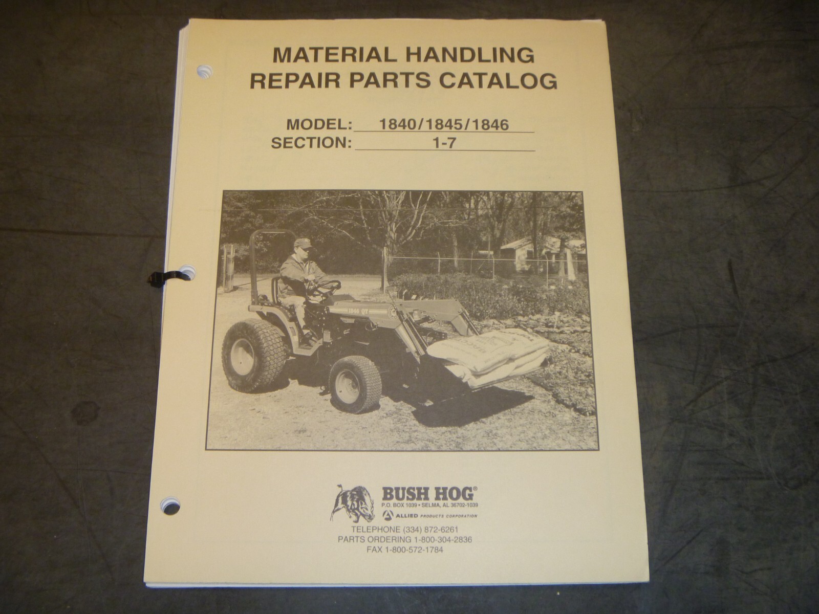Bush Hog 1840 1845 1846 Front End Loader Parts Catalog Manual xz | eBay