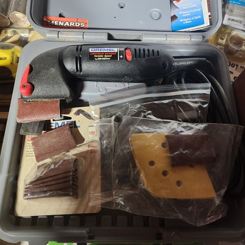 DREMEL CONTOUR HAND SANDER MODEL 6000 W/CASE-EXTRAS & INSTRUCTION ...