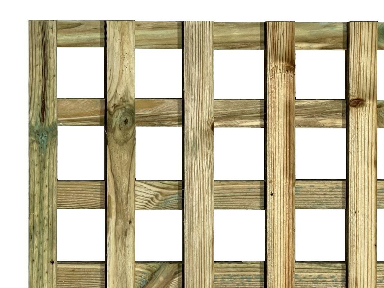 6x4 Heavy Duty Privacy Squared Trellis Fence Topper Lattice TREATED ...