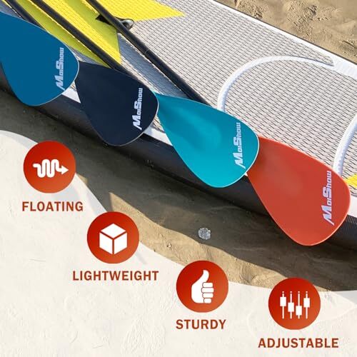 SUP Paddle - Adjustable 3 Pieces Stand Up Paddle Board Paddle A：Orange ...