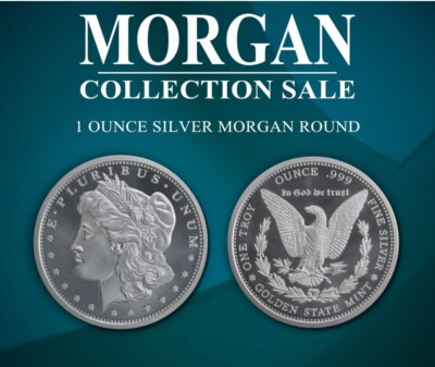 1 oz GSM - Morgan Dollar Tribute .999 Fine Silver Coin Vintage Design ...