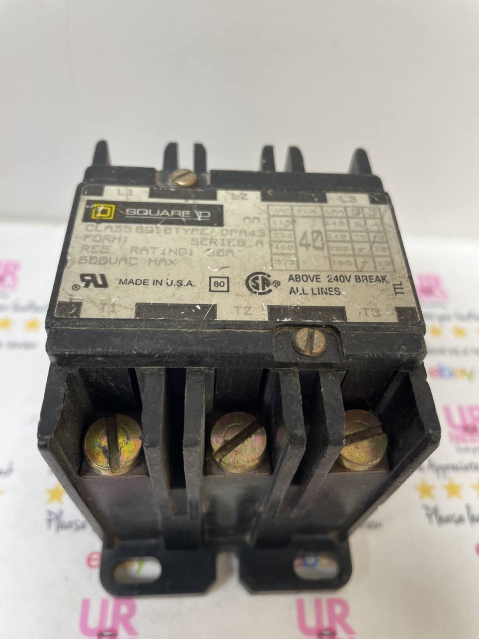 SQUARE D class 8910 DPA 43 CONTACTOR CONTROLLER 8910DPA43 Ser. B 50A | eBay