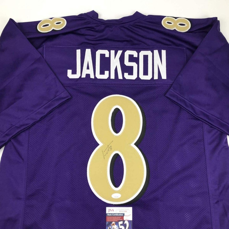 Autographed/Signed Lamar Jackson Baltimore Color Rush Football Jersey ...