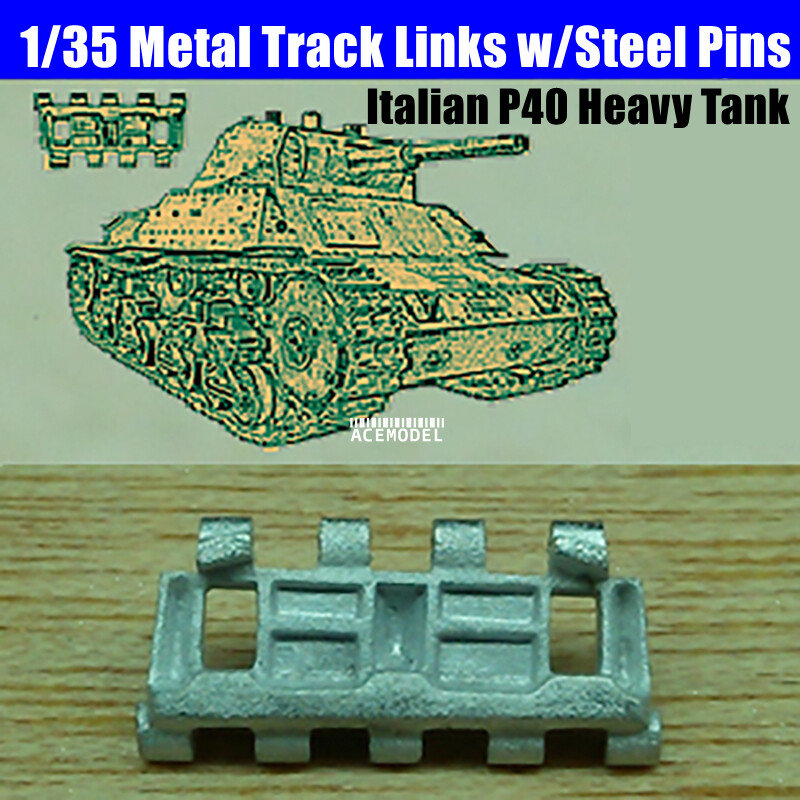 1/35 Italian Carro Armato P40 Heavy Tank Lead-tin Alloy Track Links w ...