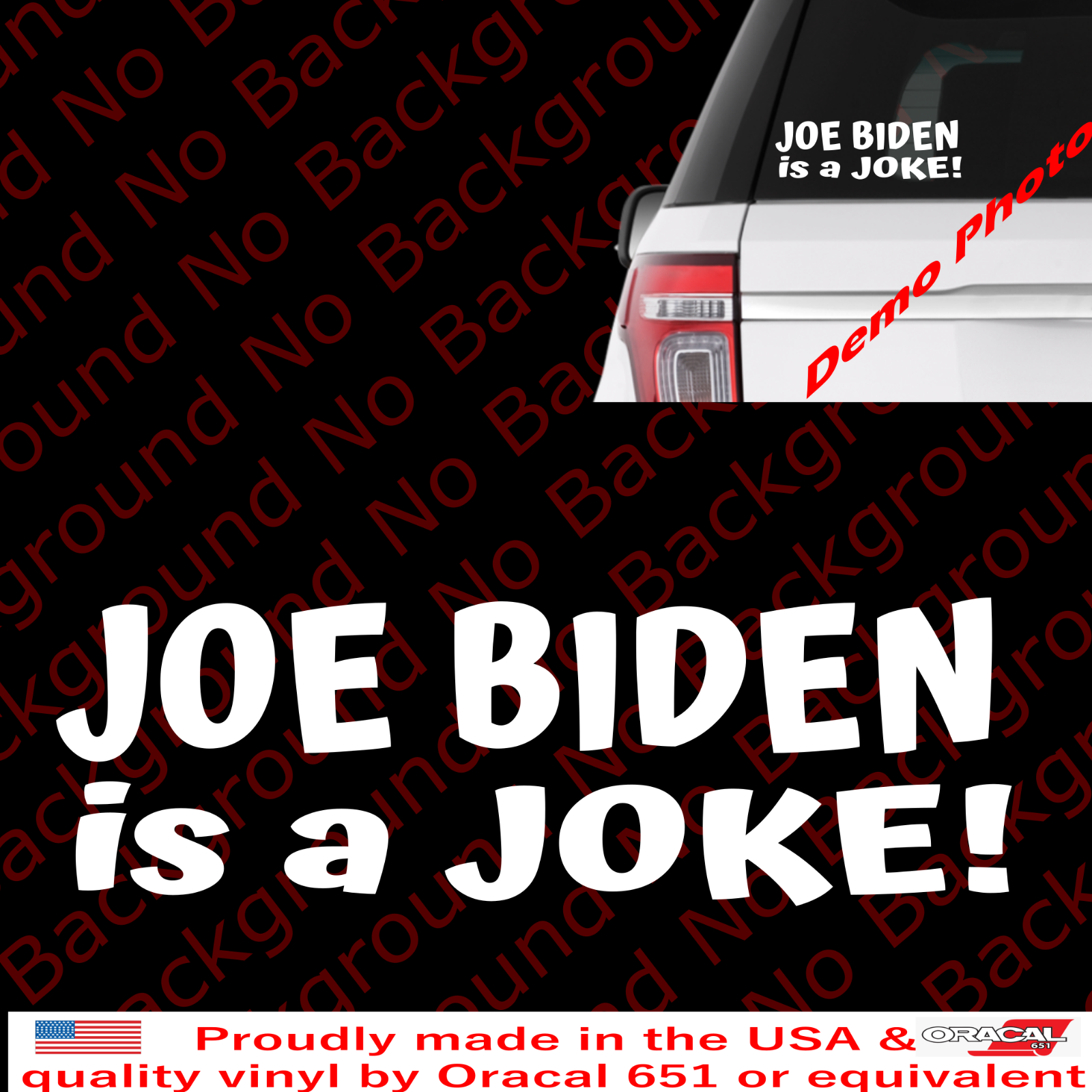 Joe Biden Is a Joke Sticker Vinyl Decal Funny Car Window Bumper FY103 ...