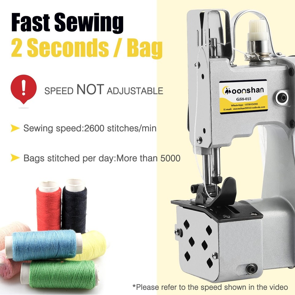 Bag Sewing Machine 2s/bag Bag Closing Machine Portable Bag Closer 6 ...