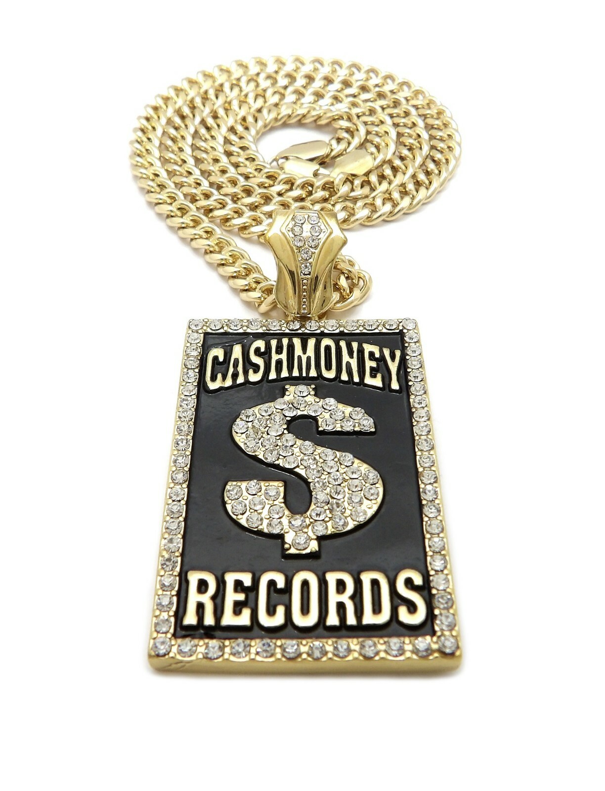 New Ice Bling CASH MONEY RECORDS Pendant with 6mm 24" Cuban Chain | eBay