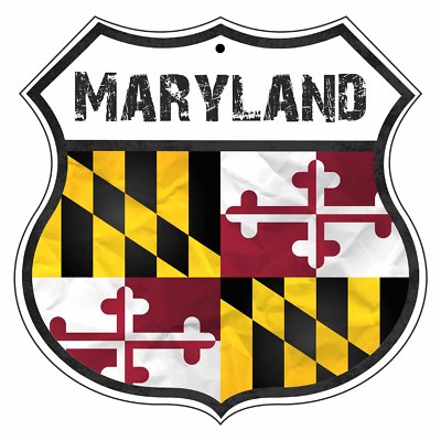 Maryland Country Flag Roads Garage Décor Gift Marylander Shield ...