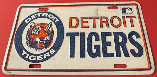 Vintage Detroit Tigers Booster License Plate Michigan | eBay