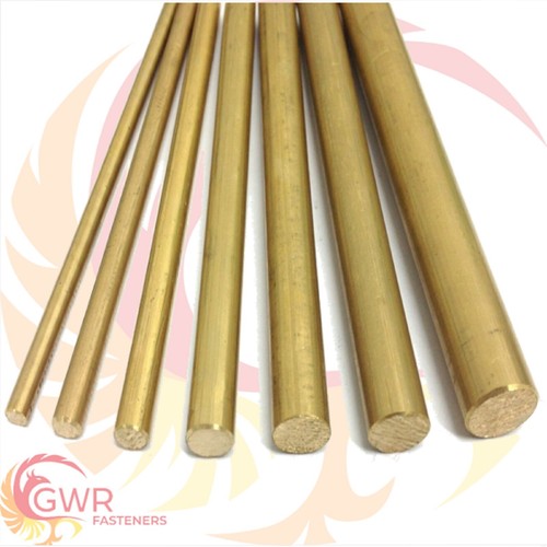 Brass Round Bar Rod CZ121 - 4mm 5mm 6mm 7mm 8mm 10mm 12mm 16mm 18mm ...