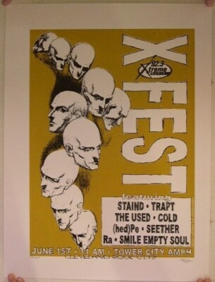 Staind Trapt Heads X Fest Silkscreen Poster | eBay
