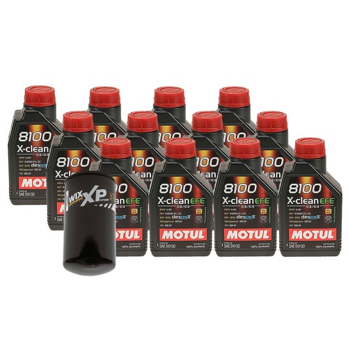 12L Motul 8100 X-CLEAN EFE 5W30 Wix XP Filter Motor Oil Change Kit For ...