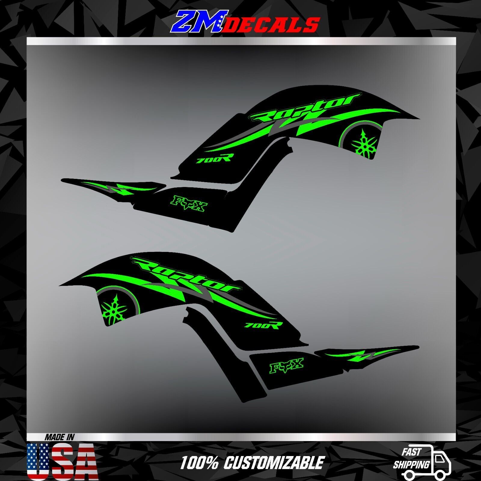Yamaha Raptor 700 700R Grafikset 2013 2014 2017 bis 2024 Aufkleber ...