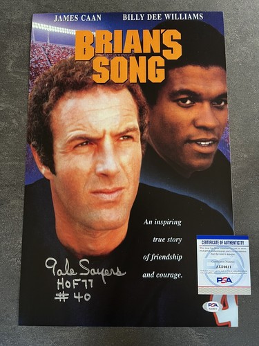 Gayle Sayers Chicago Bears Signed Autograph Brian's Song Poster PSA DNA ...
