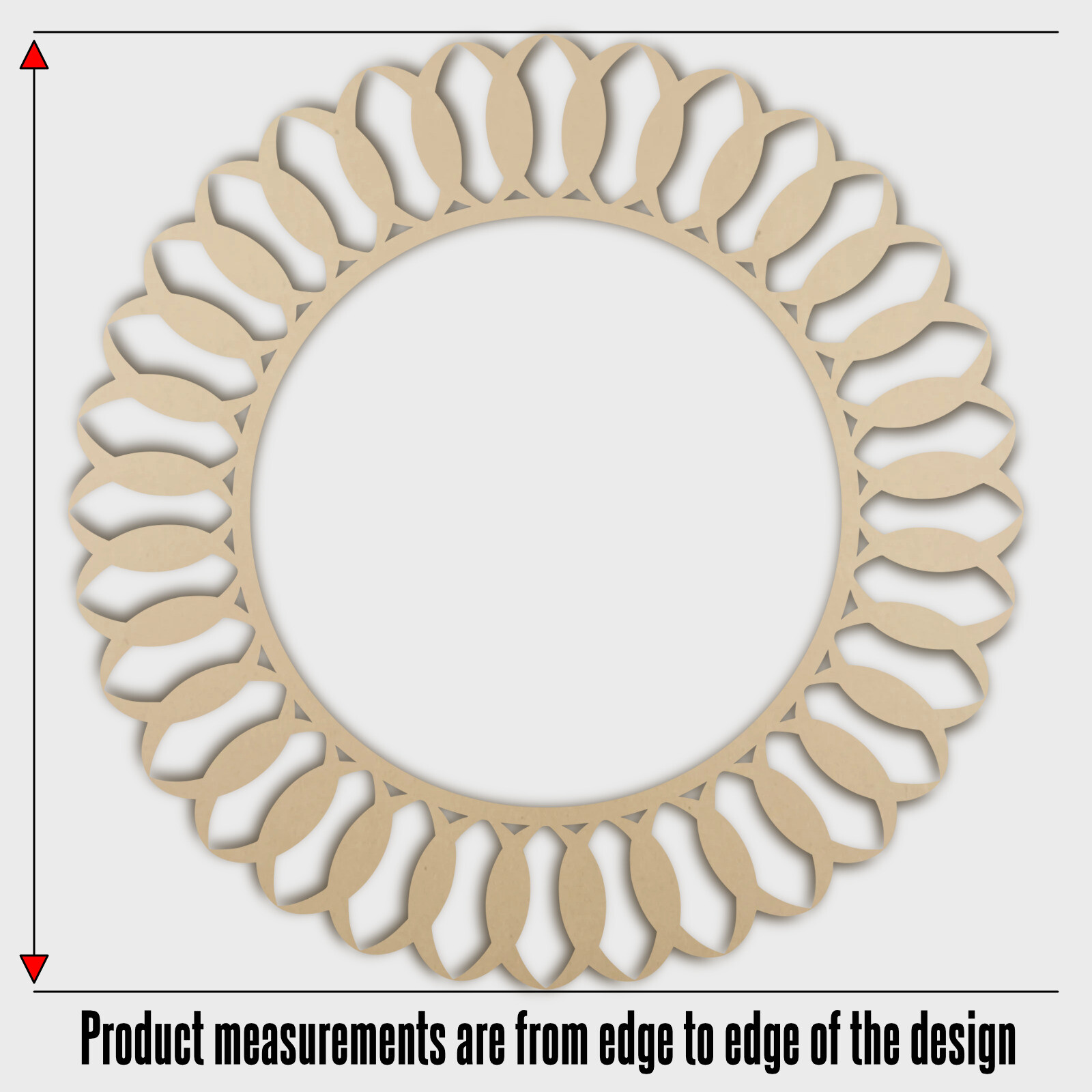 Wooden Round Shape 100-500mm 3mm MDF - Craft Unpainted 3mm MDF - Laser ...