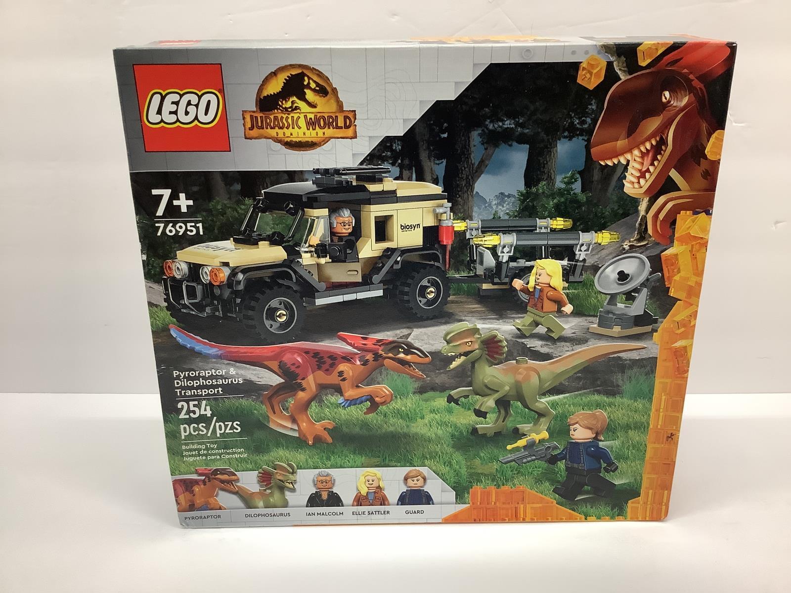 LEGO Jurassic World Pyroraptor & Dilophosaurus Transport 76951 254 pcs ...